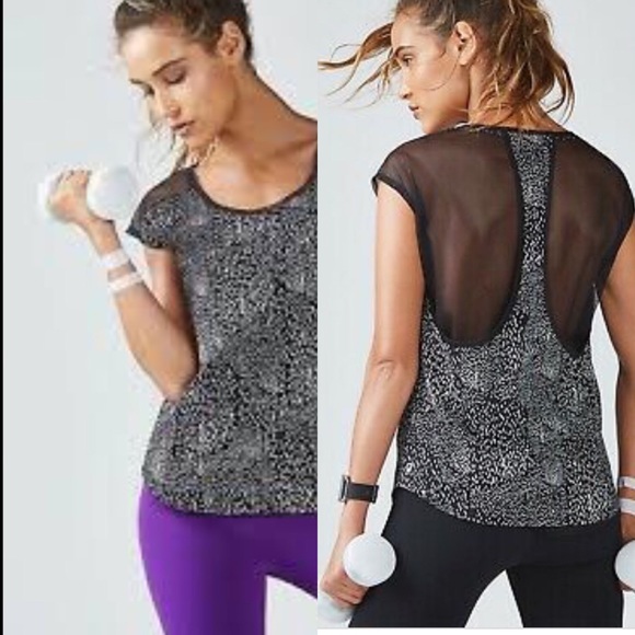 Fabletics | Tops | Fabletics Vanessa Black White Splatter Large | Poshmark